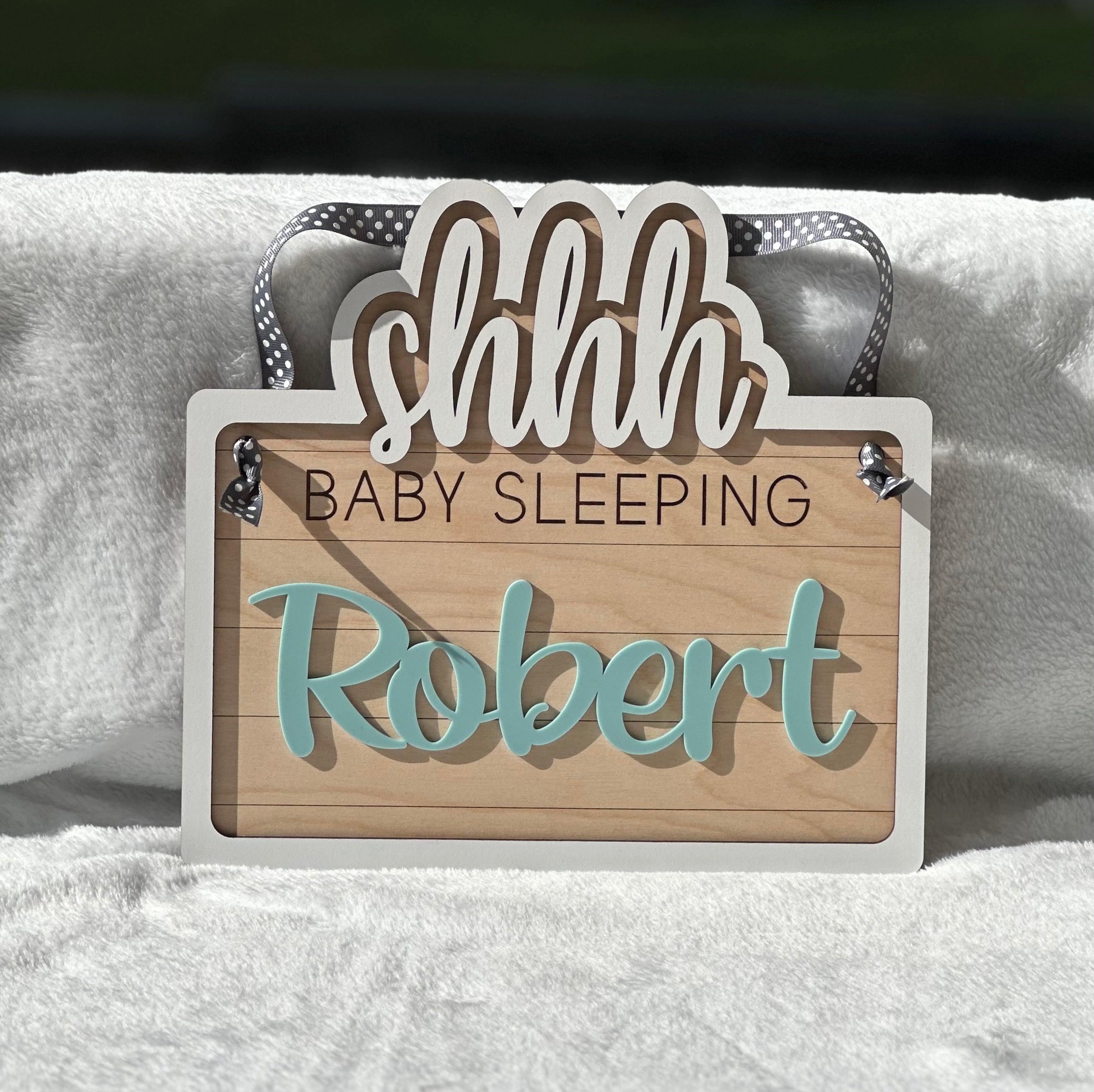 Shhh Baby Sleeping Sign – Rustic Touch Vibes